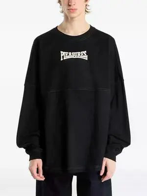 PLEASURES Bulldog-motif Long-sleeve T-shirt - Black