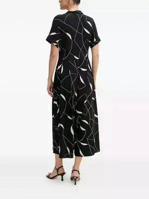 Joseph Ribkoff Abstract Print Collared Jumpsuit