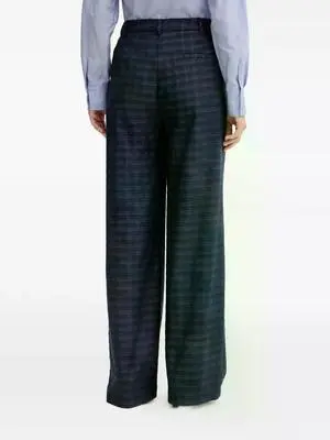 FRACOMINA Fr4comina Pleated Check Trousers - Blue
