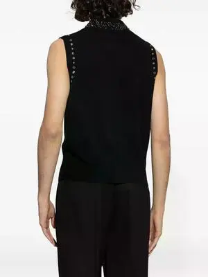 Versace Embellished Collar Sleeveless Vest