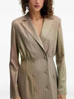 FRACOMINA Pinstriped Double-breasted Dress