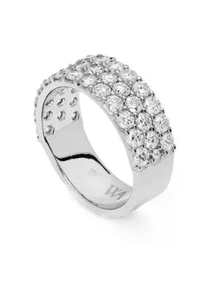 JEWELS AFICIONADO 18k White Gold Diamond Ring - Silver