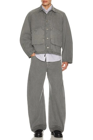 LE17SEPTEMBRE Garment Dyed Denim Hunting Jacket