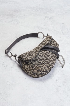 Dior Trotter Oblique Saddle Bag - Navy