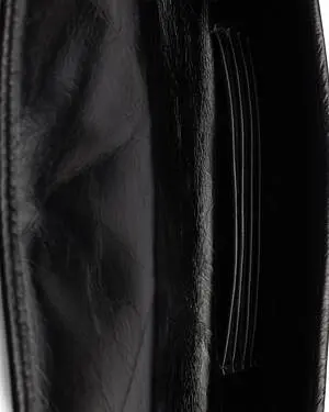 Prada Leather Wallet With Shoulder Strap - Black