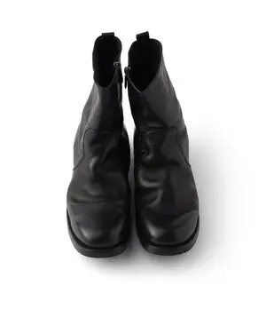 Prada Leather Zipper Boots