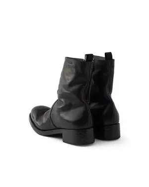 Prada Leather Zipper Boots