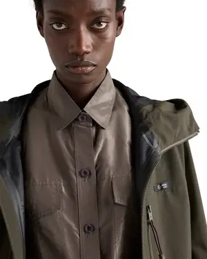 Prada Technical Fabric Hooded Jacket