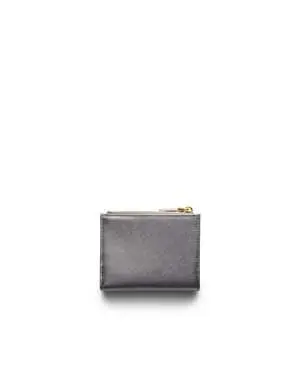 Prada Small Saffiano Leather Wallet - Chrome