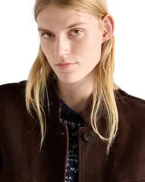 Prada Suede Jacket - Coffee