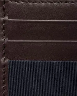 Prada Speedrock Re-nylon And Leather Card Holder - Navy