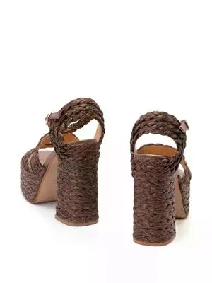CastaÑer Platform Raffia Espadrilles - Brown