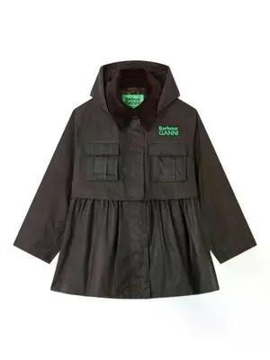 GANNI X Barbour Tartan Peplum Jacket - Brown