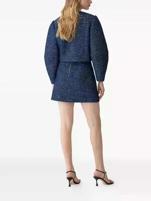 Carolina Herrera Arc-sleeve Lurex Tweed Jacket