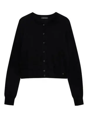 ANINE BING Buttoned Long-sleeve Cardigan - Black