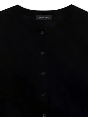 ANINE BING Buttoned Long-sleeve Cardigan - Black