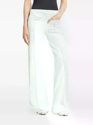 COURREGES Wide Leg Track Pants With Zip Pockets - White