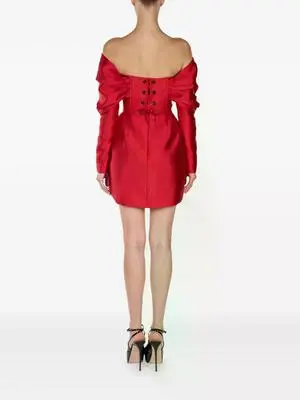 ARAFTU Arafatu Off-shoulder Embellished Mini Dress - Red