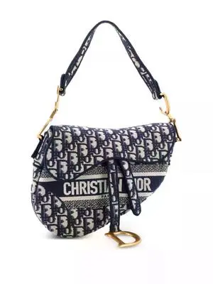 Dior Saddle Handbag Oblique Canvas Shoulder Bag - Blue