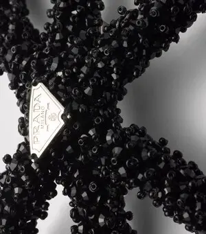 Prada Crystal Embellished Bow Hair Clip
