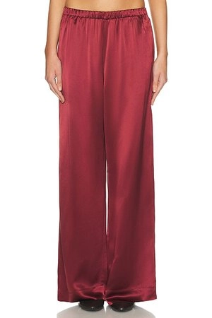 BY MALENE BIRGER By Malene Birger Wide Leg Satin Trousers Cabernet