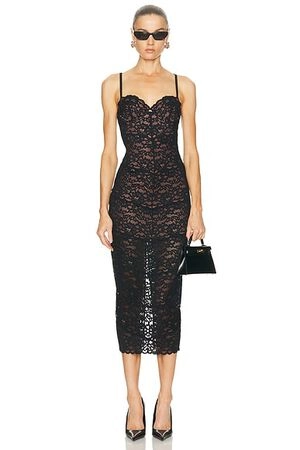 FLEUR DU MAL Charlotte Lace Dress - Black