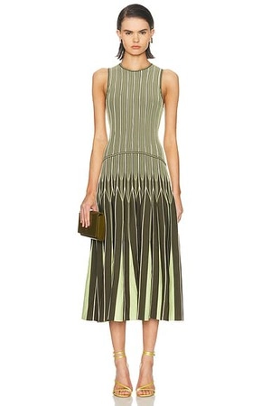 Simkhai Oaklen Midi Dress - Pine Multi