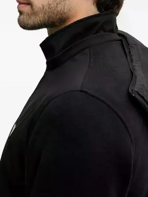 Guess Hooded Zip Jacket With Logo Plaque
