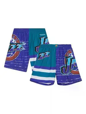 Mitchell & Ness Utah Jazz Graphic Print Shorts - Blue