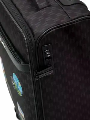 Karl Lagerfeld Monogram Trolley Suitcase