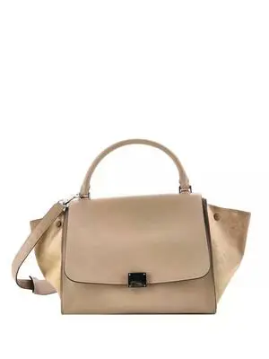 Celine Trapeze Bag Leather Medium Satchel - Neutrals