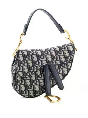Dior Saddle Oblique Canvas Mini Shoulder Bag - Blue