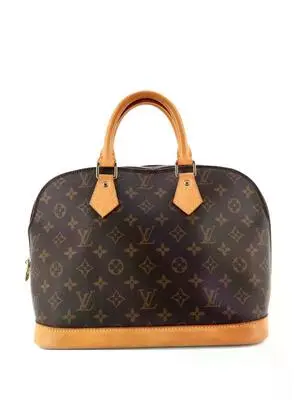 LOUIS VUITTON Monogram Canvas Alma Satchel - Brown