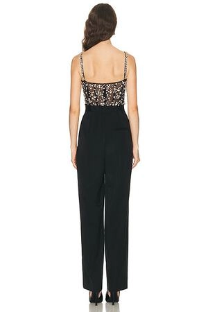 Oscar De La Renta Embellished Bustier Jumpsuit