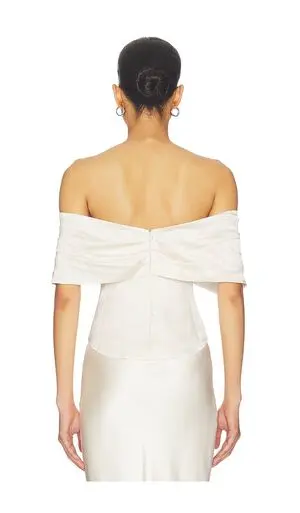 Lpa Ilaria Corset Top In Satin - Cream