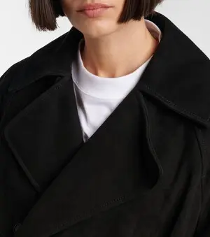 Balenciaga Suede Trench Coat