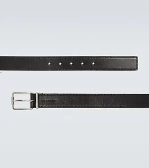 Loewe Leather Belt With Silver-tone Buckle