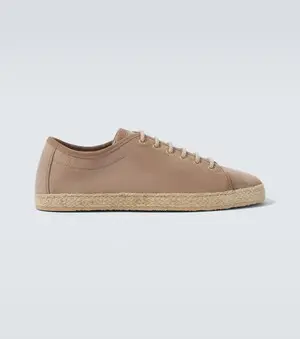 Brunello Cucinelli Suede Espadrille Lace-up Shoes