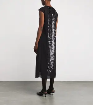 JOSEPH Chiffon Boulle 2-piece Midi Dress