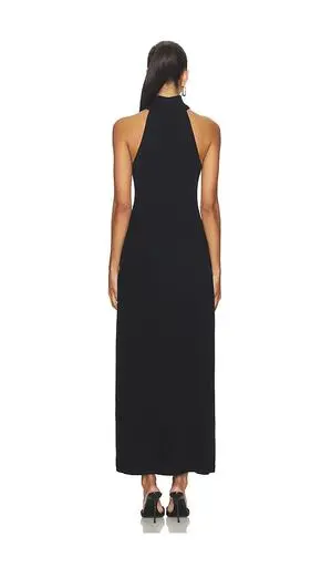 Enza Costa Knit Halter Turtleneck Fluid Dress