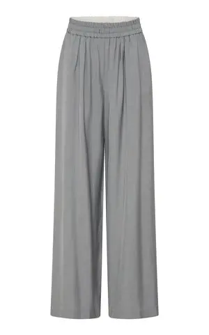 ST. AGNI Wide-leg Pull-on Pants - Grey
