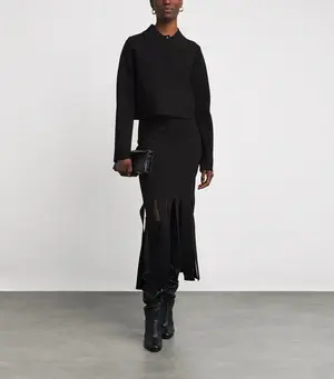 JOSEPH Milano-knit Gare Cropped Jacket - Black