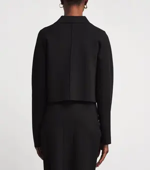 JOSEPH Milano-knit Gare Cropped Jacket - Black