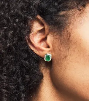 Shay Yellow Diamond And Emerald Earrings