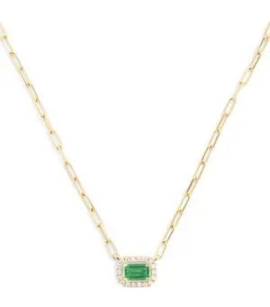 Shay Yellow Emerald And Diamond Mini Me Chain Necklace
