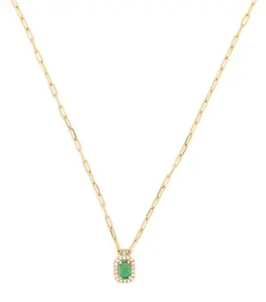 Shay Yellow Emerald And Diamond Necklace - Gold
