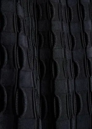 Simkhai Drue Textured Cut-out Knit Midi Skirt - Black