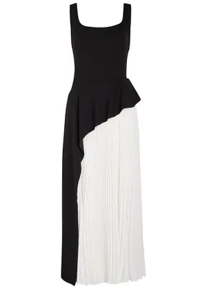 Simkhai Zayla Colour-blocked Crepe Maxi Dress