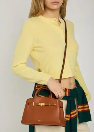 DEMELLIER Small Grained Leather Top Handle Bag