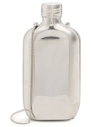 Calvin Klein Metal Bottle Clutch - Silver